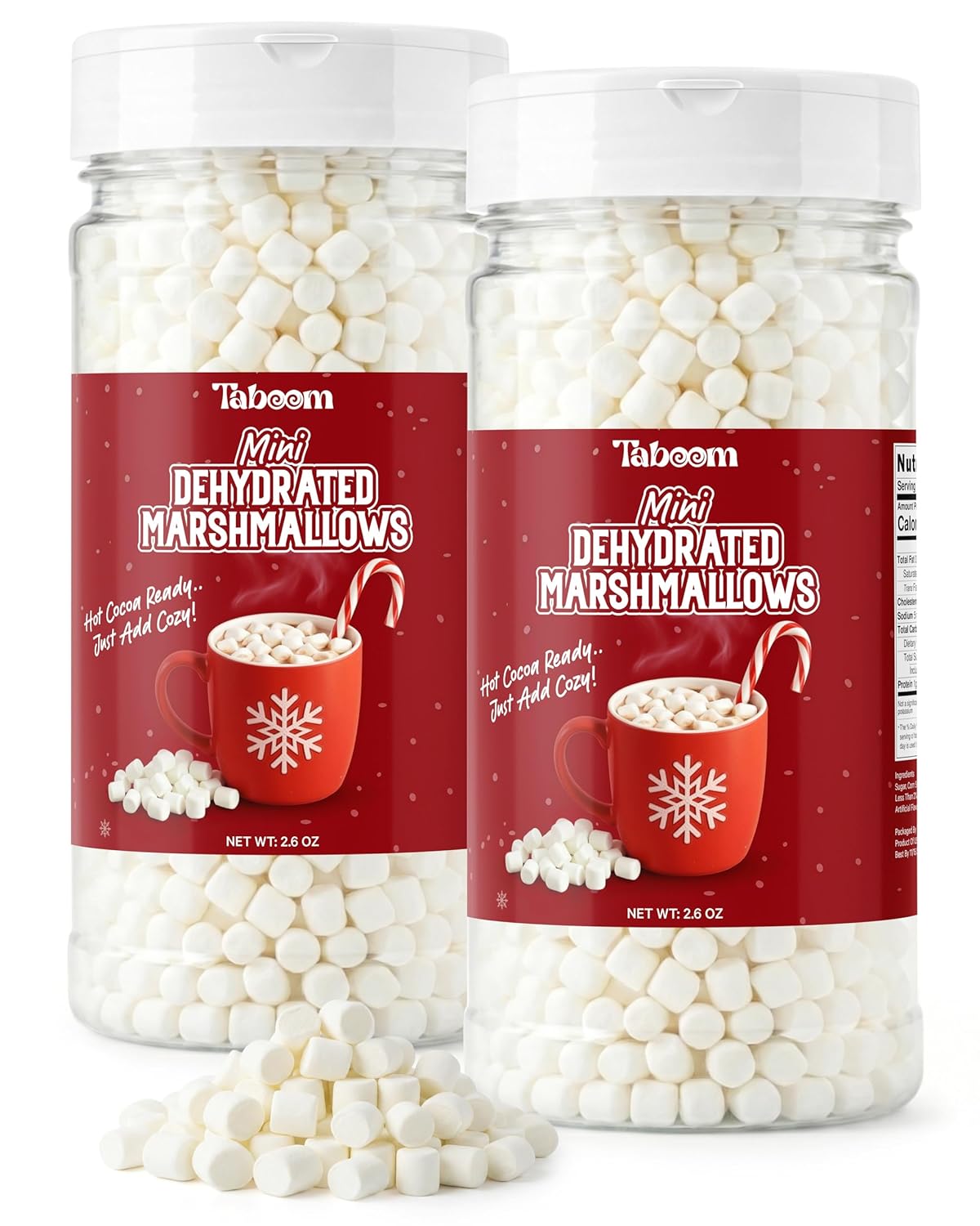 Taboom Dehydrated Mini Marshmallow Bits Vanilla Flavored 2.6 oz Each 2 ...