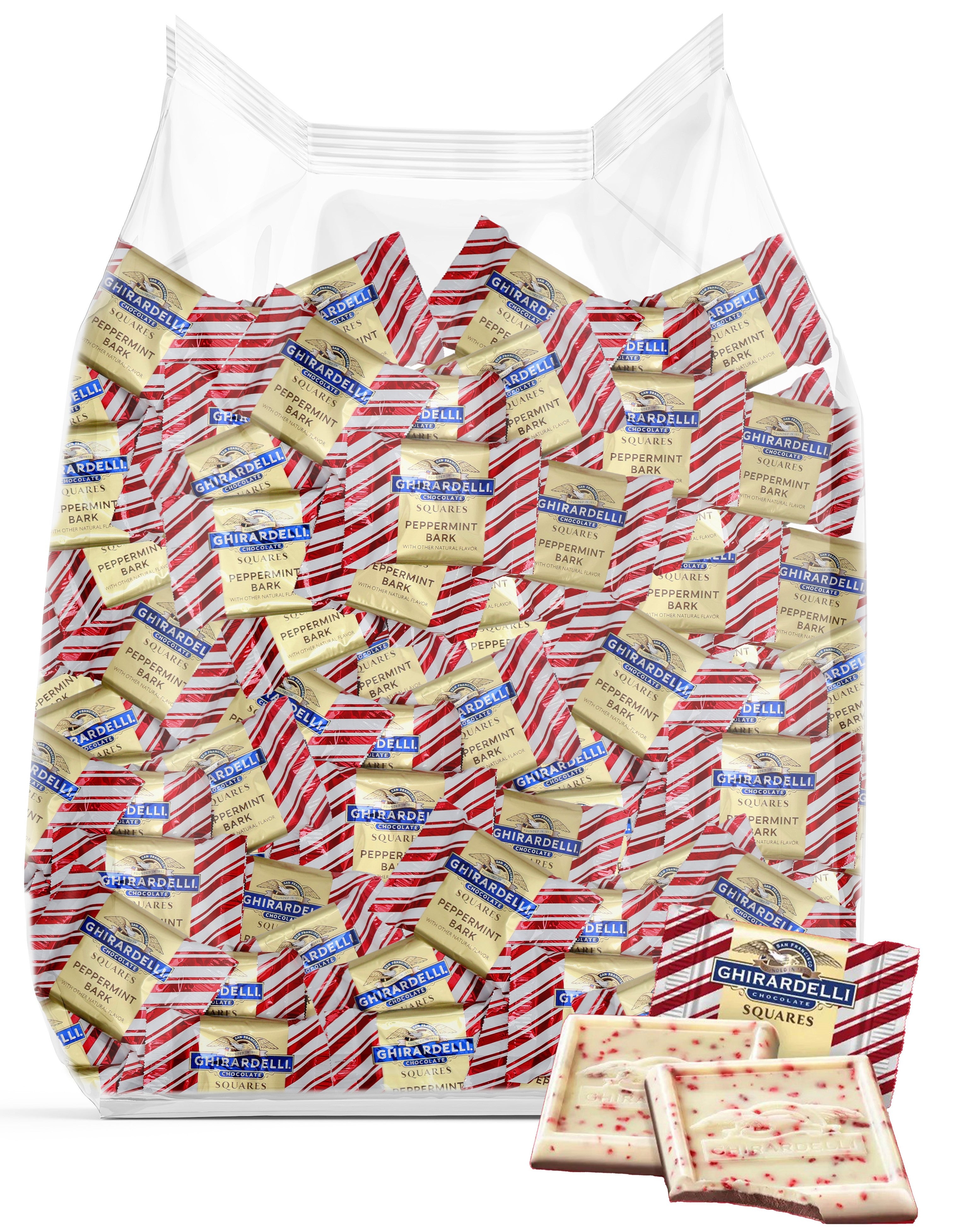 Bulk Peppermint Bark Chocolate Square Mints - 2 Pound Milk Chocolate C ...